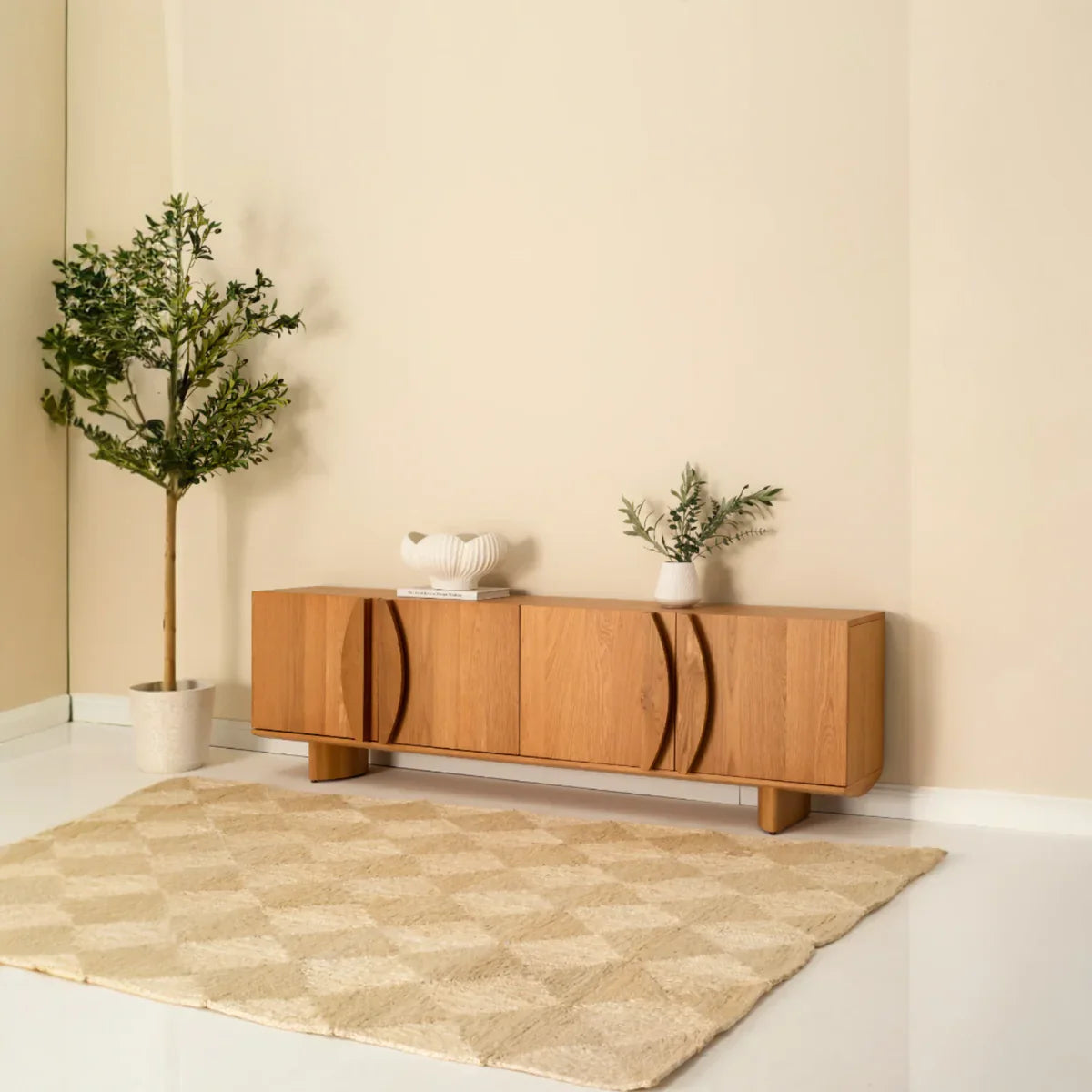 Buy Oak Wood Buffet | Solid Oak Sideboard Online – Nismaaya Decor