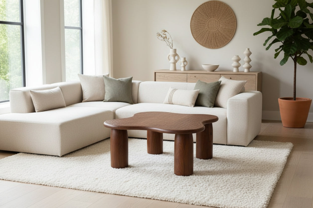 Opera Walnut Coffee Table – Nismaaya Decor