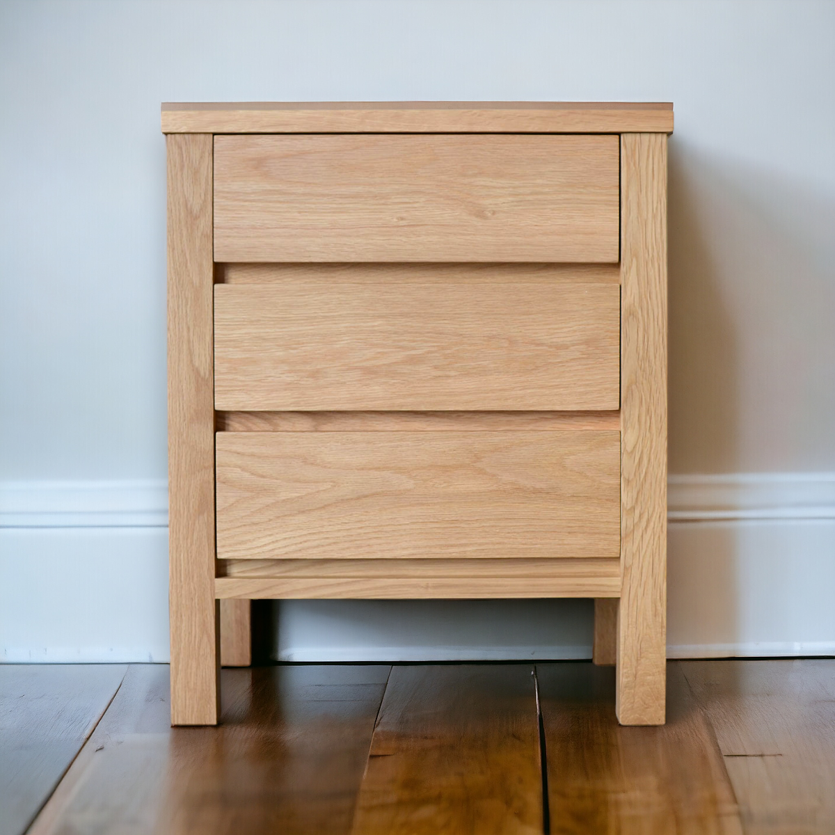 Banyan Oak Wood Drawers Bedside – Nismaaya Decor