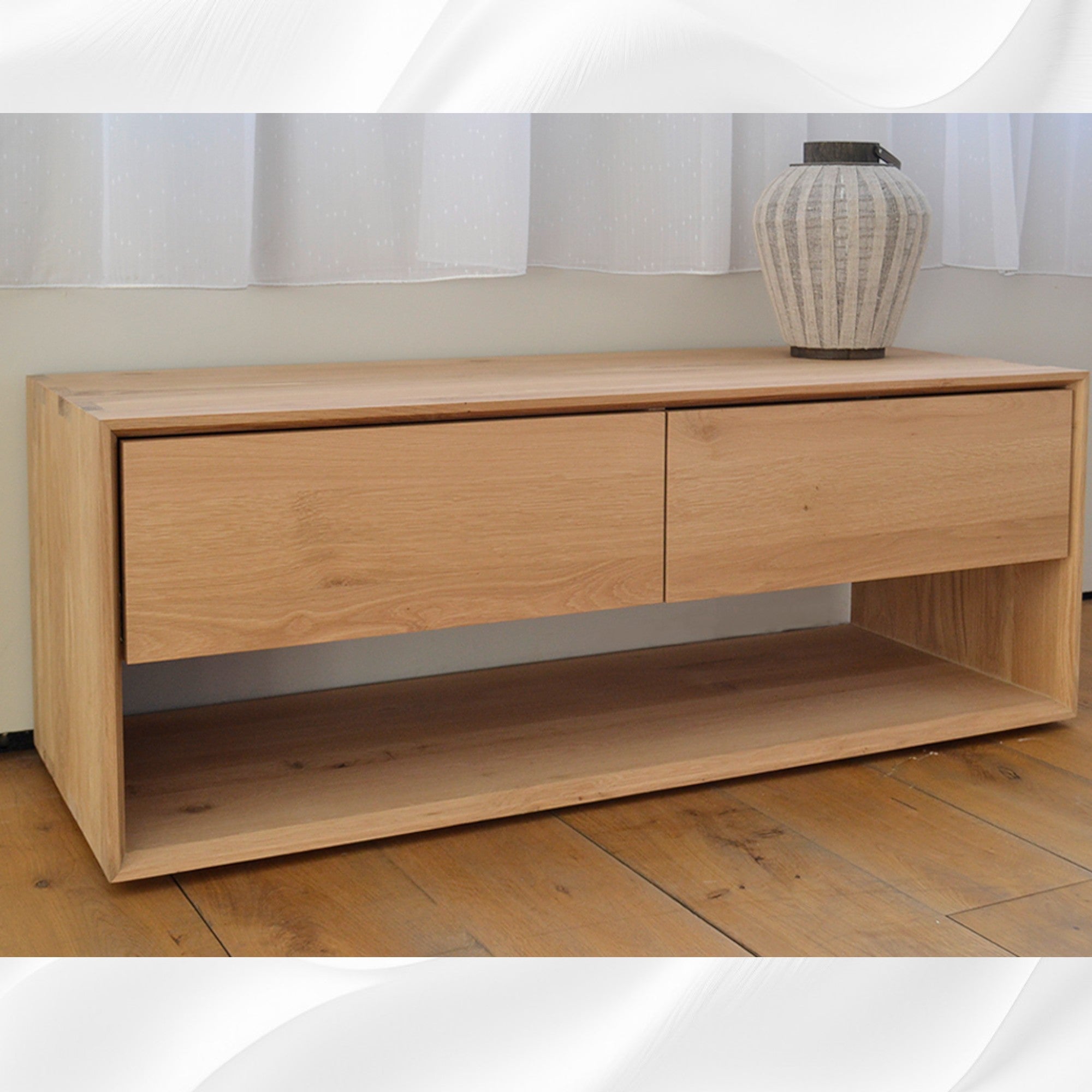 Ehan Oak Wood Media Unit – Nismaaya Decor
