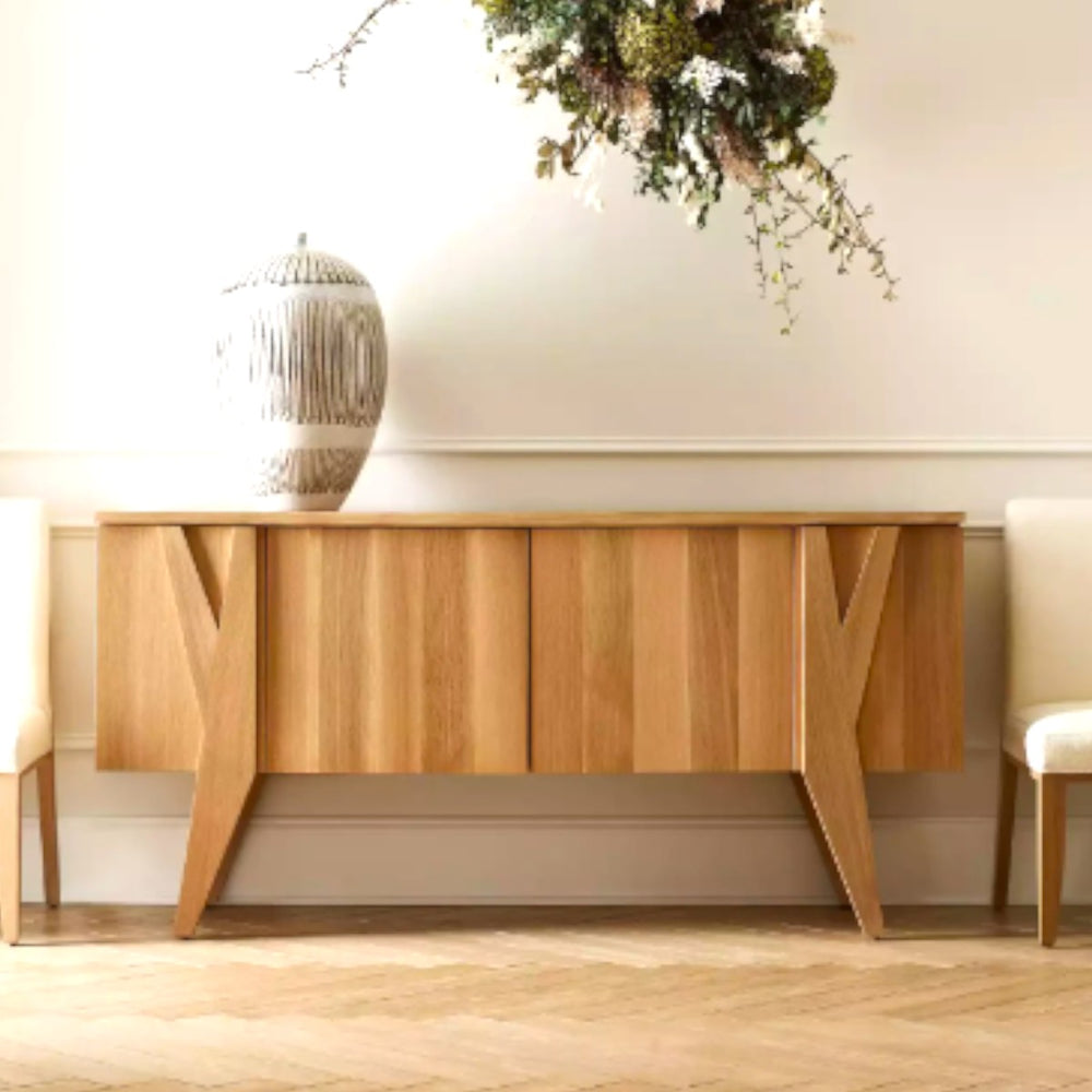 Halia Oak Wood Cabinet & Sideboard – Nismaaya Decor