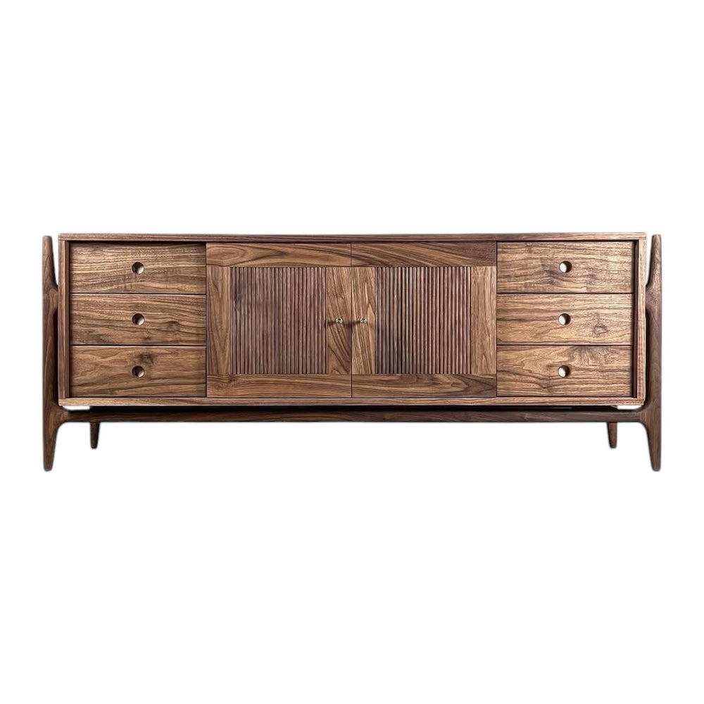 Buy Josue Walnut Wood TV Unit Online – Nismaaya Decor